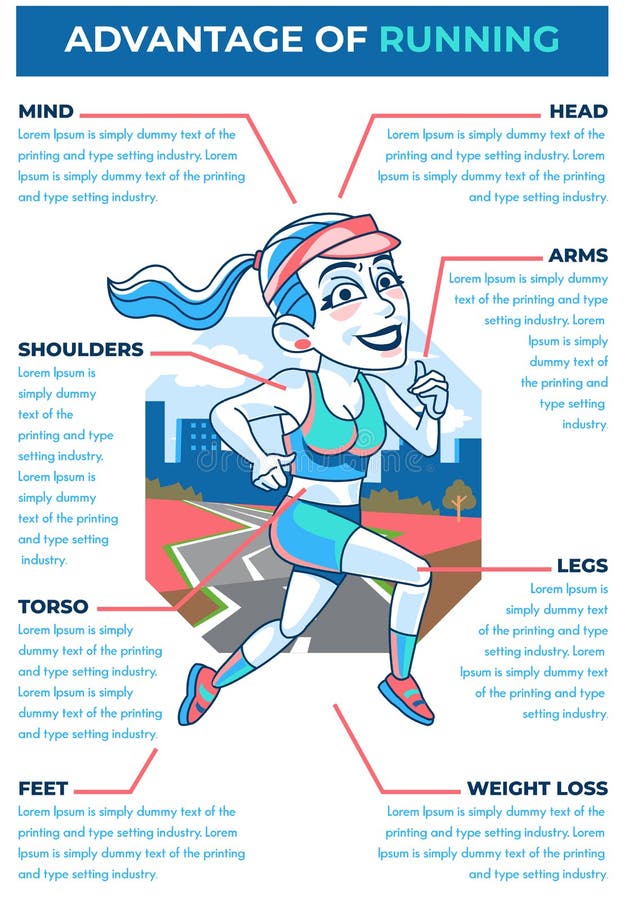 Advantage of Running Infographics Stock Vector - Illustration of color ...