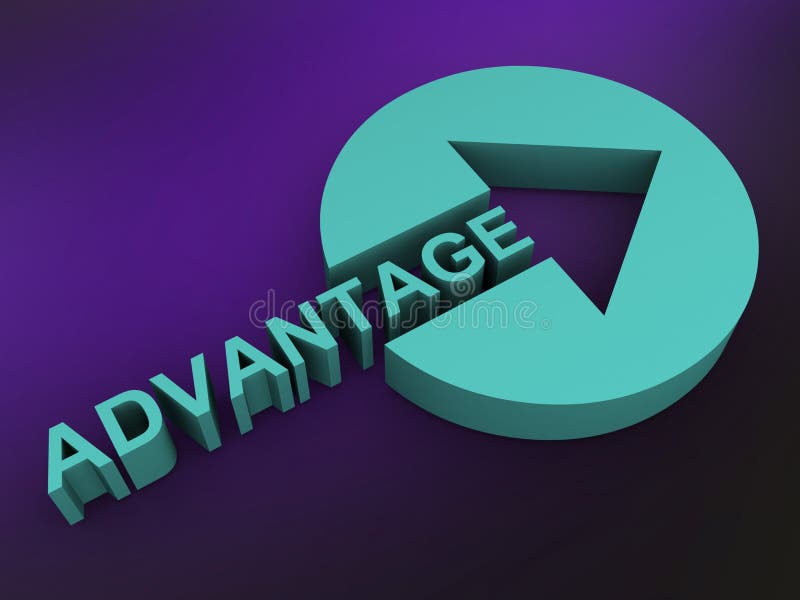 Advantage Sign with an Arrow Stock Illustration - Illustration of ...