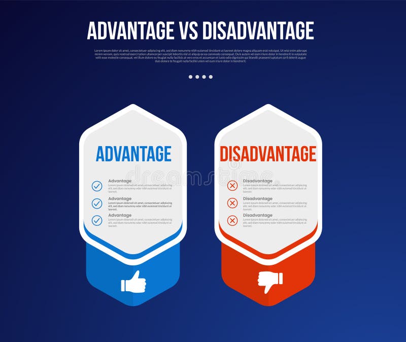 Advantage Vs Disadvantage Infographic for Comparison Data with Creative ...