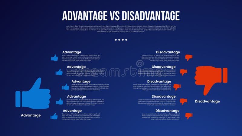Advantage Vs Disadvantage Infographic for Comparison Data with Creative ...