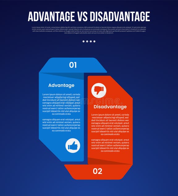 Advantage Vs Disadvantage Infographic for Comparison Data with Creative ...