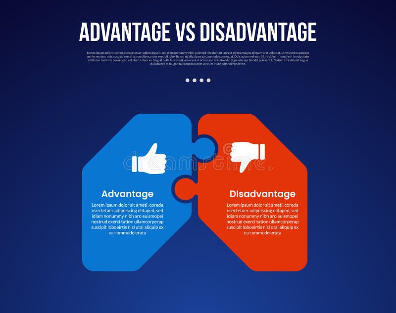 Advantage Vs Disadvantage Infographic for Comparison Data with Round ...