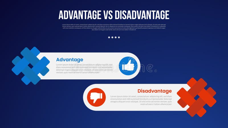 Advantage Vs Disadvantage Infographic for Comparison Data with Round ...
