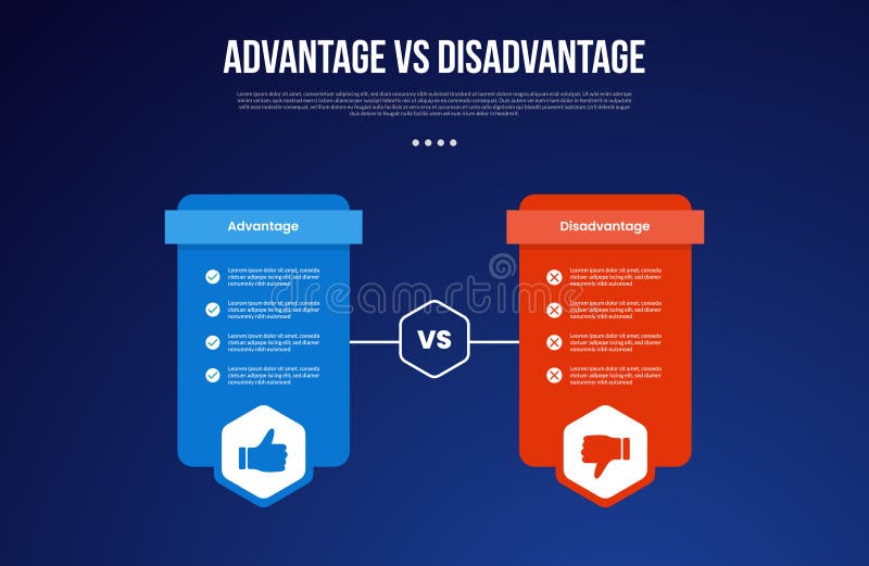 Advantage Vs Disadvantage Infographic for Comparison Data with Table ...