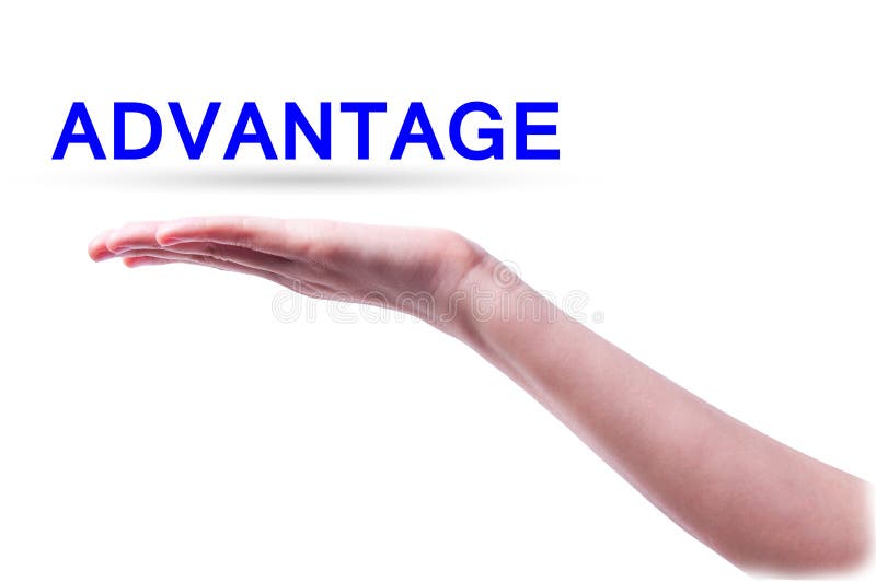 Advantage stock photo. Image of advantage, word, hand - 42930208