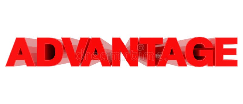 ADVANTAGE Word Isolated on White Background Illustration 3D Rendering ...