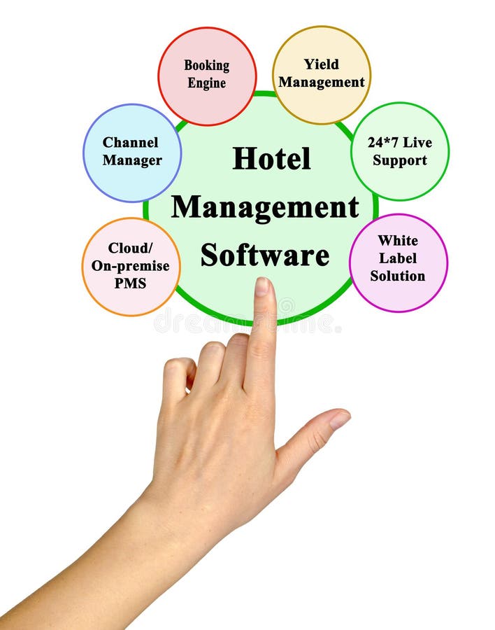 Hotel Management Software stock photo. Image of pointing - 197365522