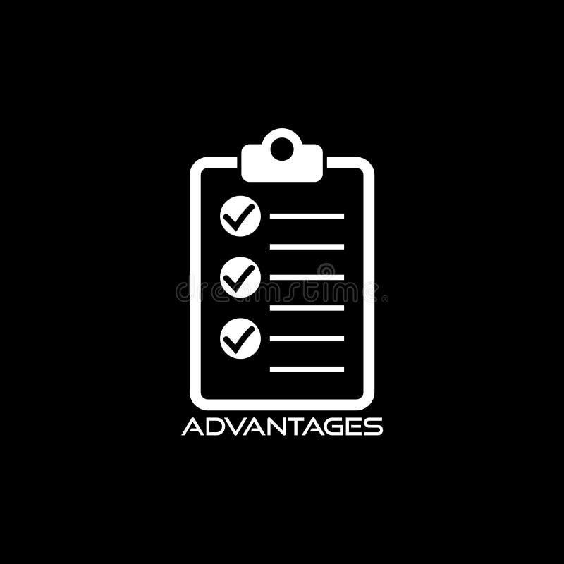 Advantages Icon Isolated with Long Shadow Stock Illustration ...