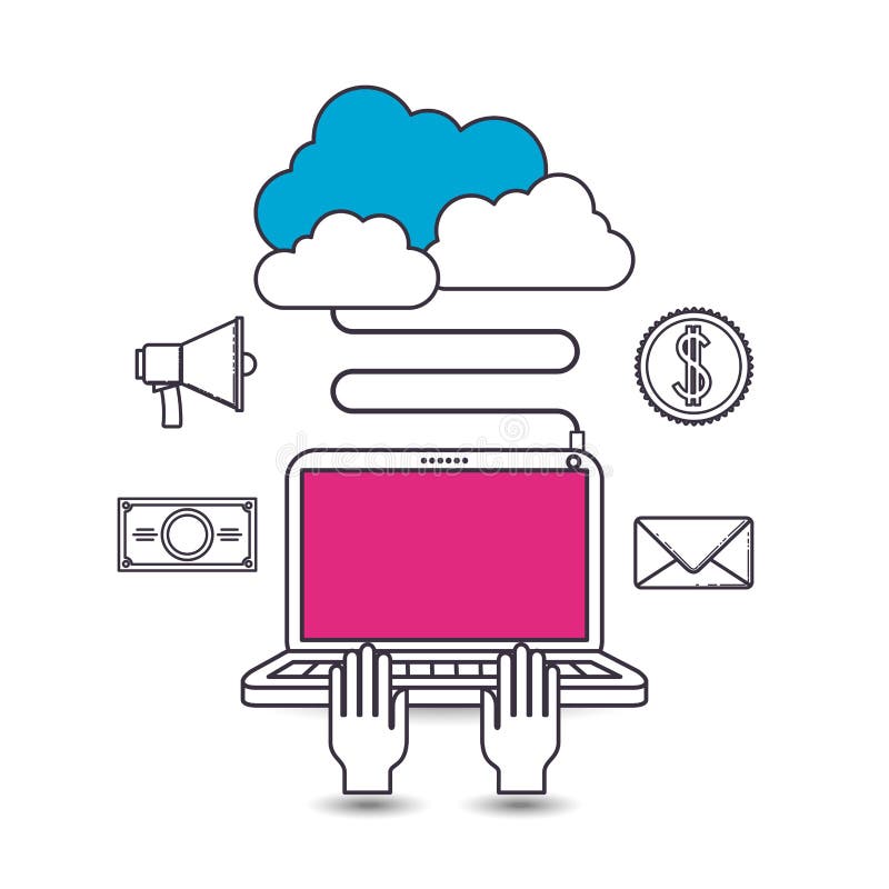 Advantages of Internet and Digital Technology Image Stock Vector ...