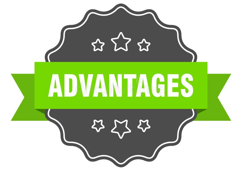 Advantages label stock vector. Illustration of black - 194899812