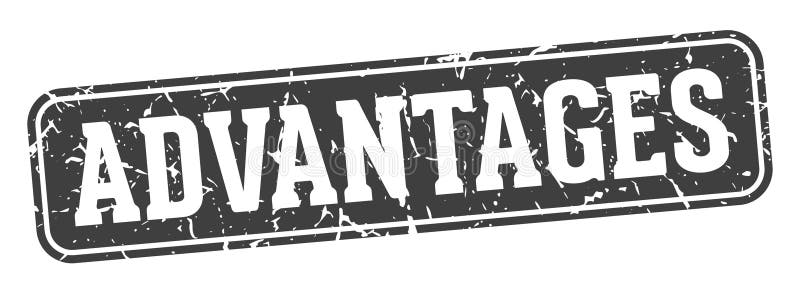 Advantages Rectangular Sign. Advantages Stamp Stock Vector ...