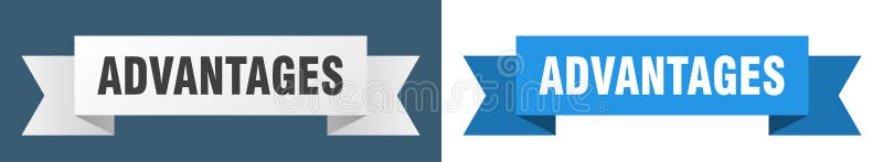 Advantages Ribbon. Advantages Isolated Paper Sign. Banner Stock Vector ...