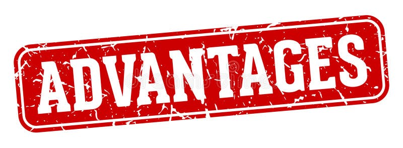 Advantages Rectangular Sign. Advantages Stamp Stock Vector ...