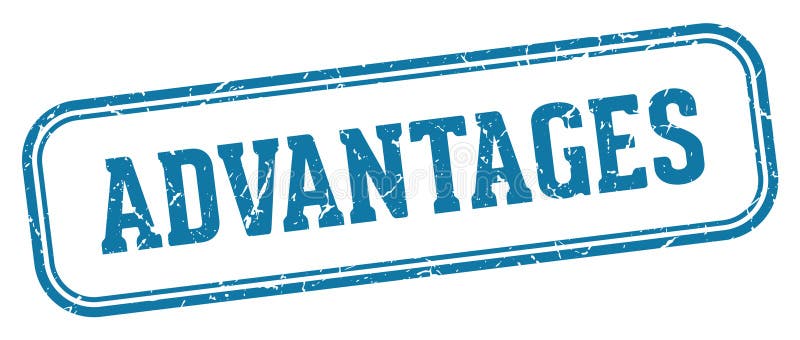 Advantages Stamp. Advantages Rectangular Stamp on White Background ...