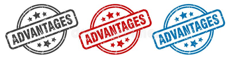Advantages Stamp. Advantages Round Isolated Sign Stock Vector ...