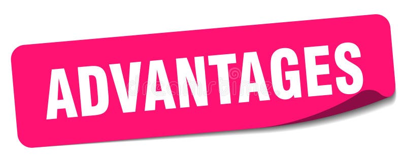 Advantages label stock vector. Illustration of black - 194899812