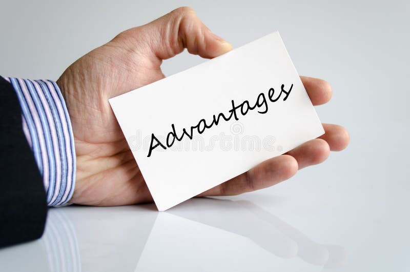 Advantages text concept stock image. Image of distinctive - 90107535