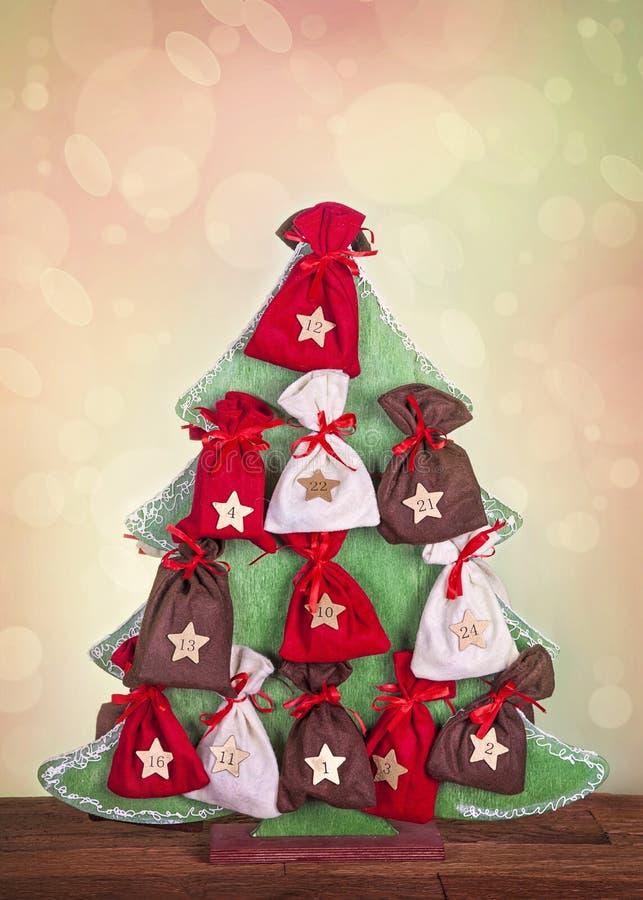 Advent Calendar, Day 24, the Day before Christmas, Handmade Stock Photo ...