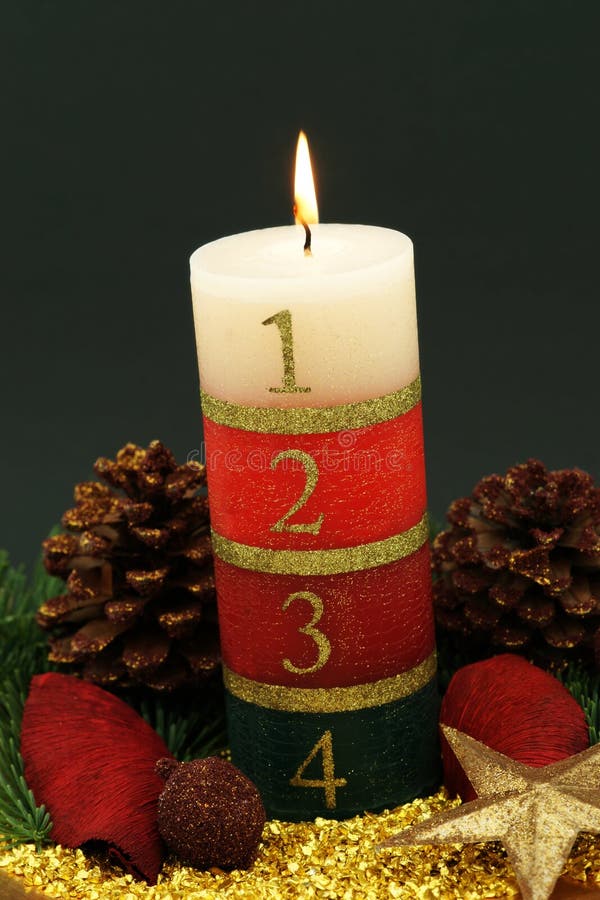 Advent Candle stock image. Image of xmas, numbers, advent - 33137369