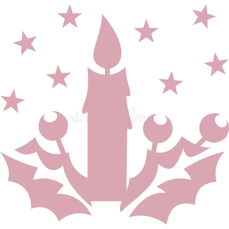 Wax Candle with Pink Flame. Burning Decorative Aroma Candle. Continuous ...