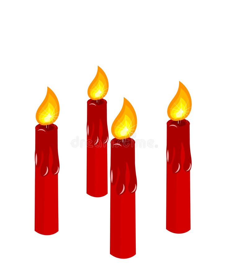 Four Advent Christmas Candles Stock Illustrations – 332 Four Advent ...
