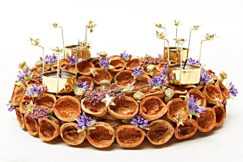 Advent from shells stock image. Image of burning, seasonal - 36127253