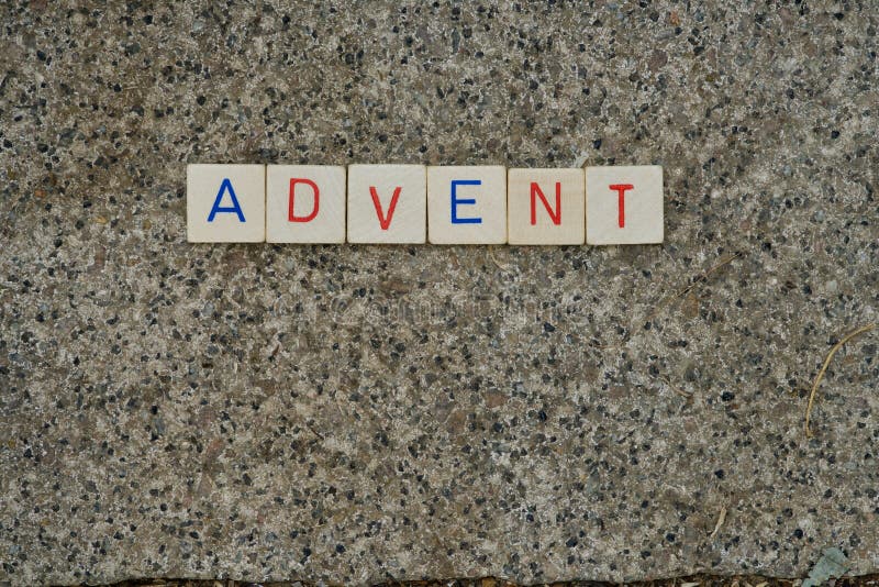 Advent in Single Wooden Letters Stock Image - Image of design, greeting ...