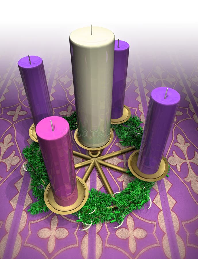 Advent Wreath stock illustration. Illustration of light - 33577229