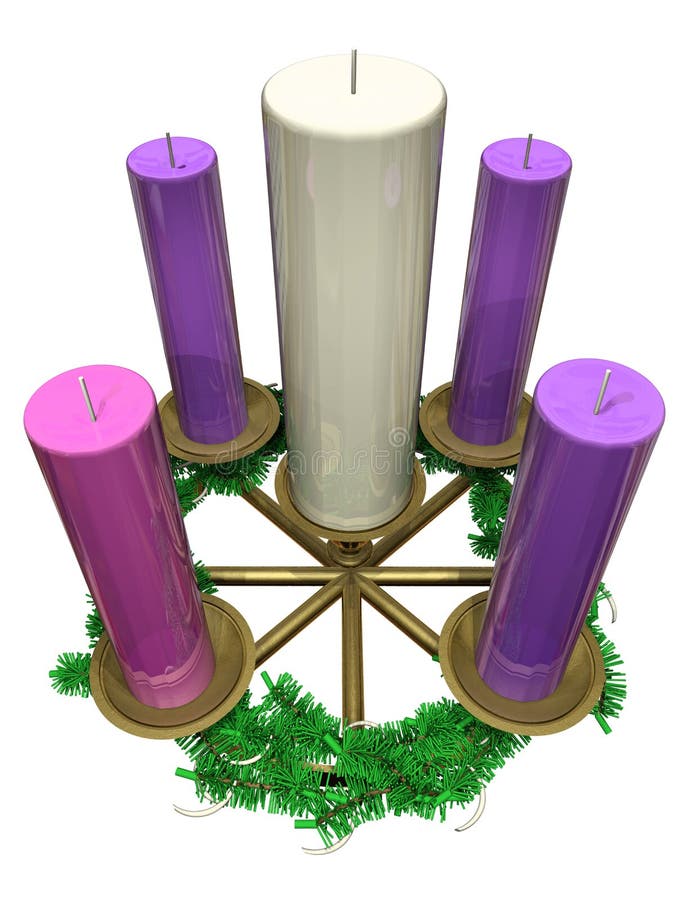 Advent Wreath stock illustration. Illustration of light - 33577229