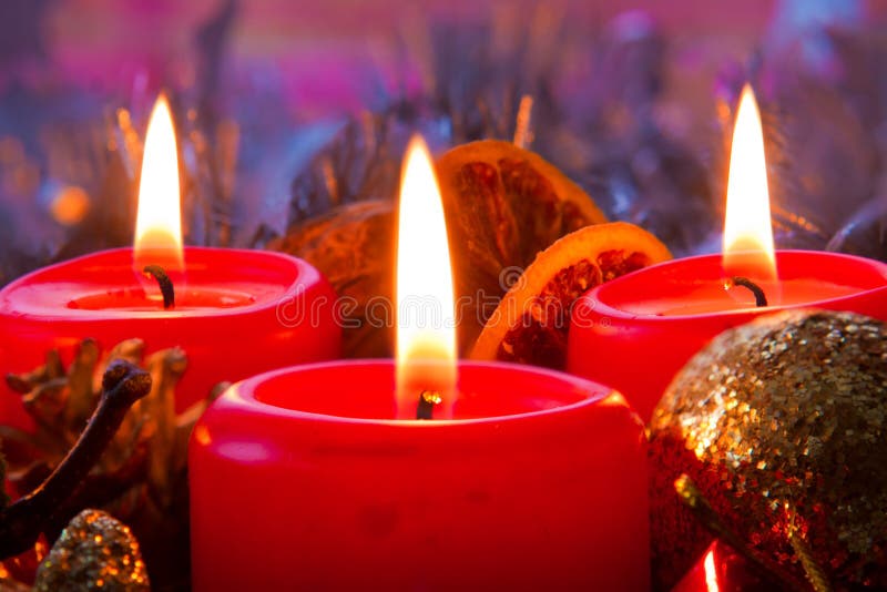 Three Advent Candles