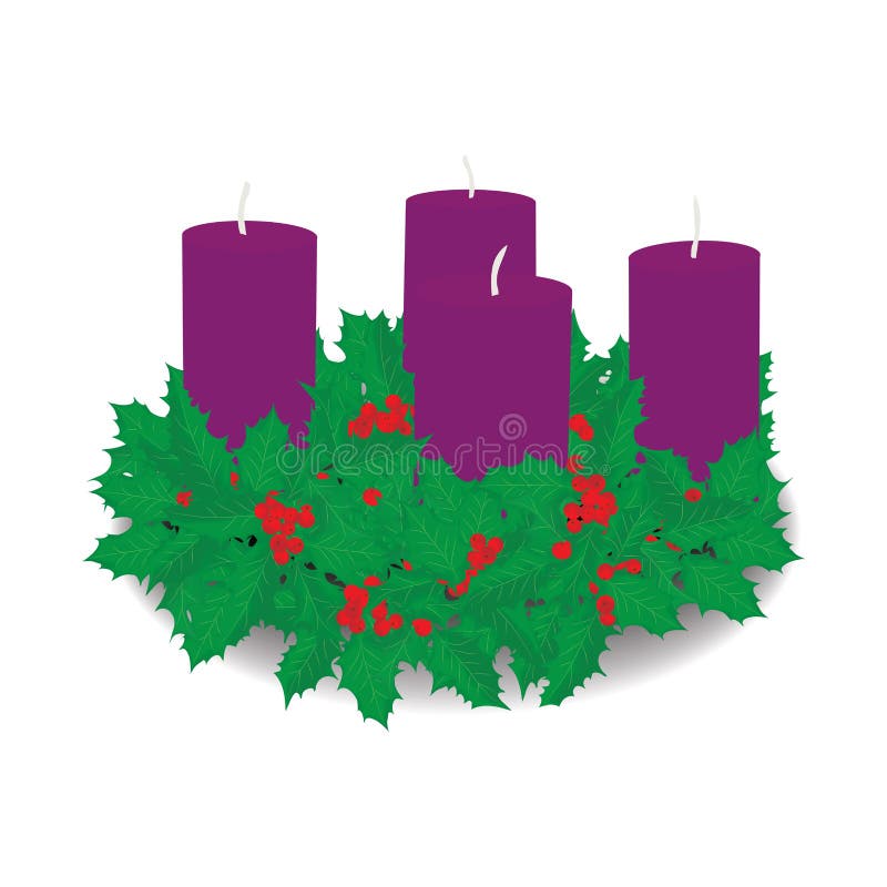 Advent wreath stock illustration. Illustration of four - 35521213
