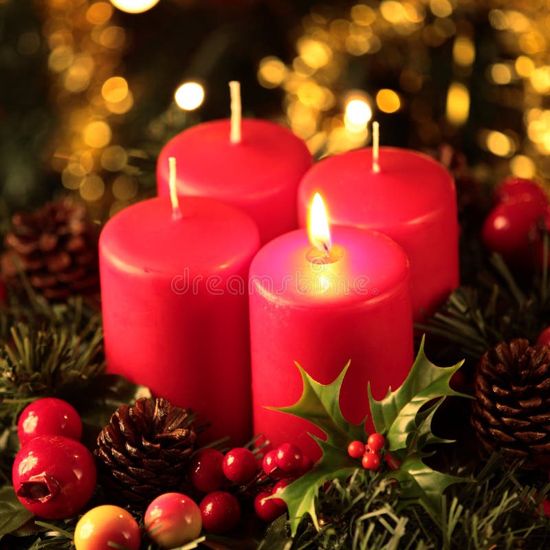 Advent stock image. Image of advent, four, candle, light - 32357799