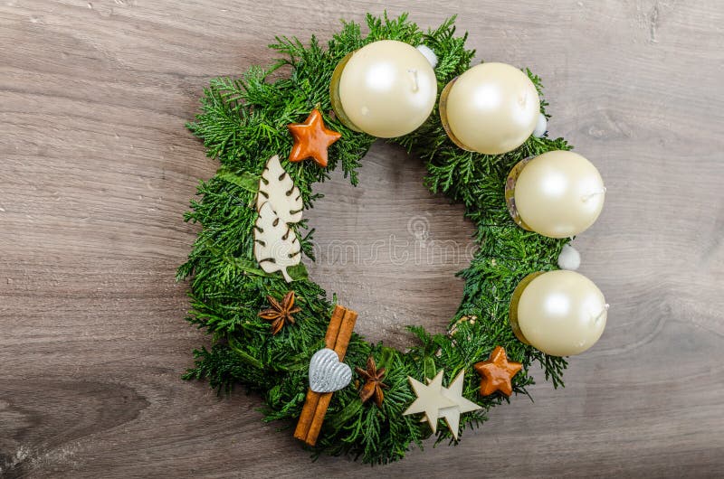 Advent wreath stock photo. Image of isolated, decorative - 47448028