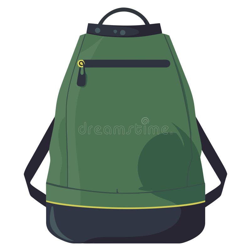 Adventure Awaits with Backpack, Handle, and Pocket Stock Vector ...