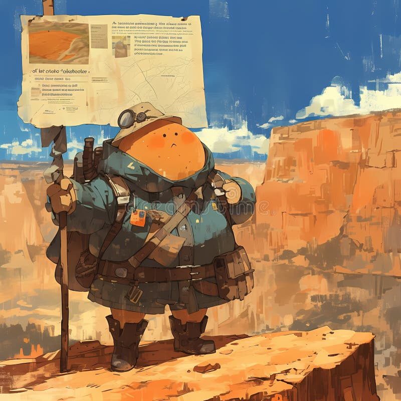 Adventure Awaits with this Charming Explorer! Stock Illustration ...