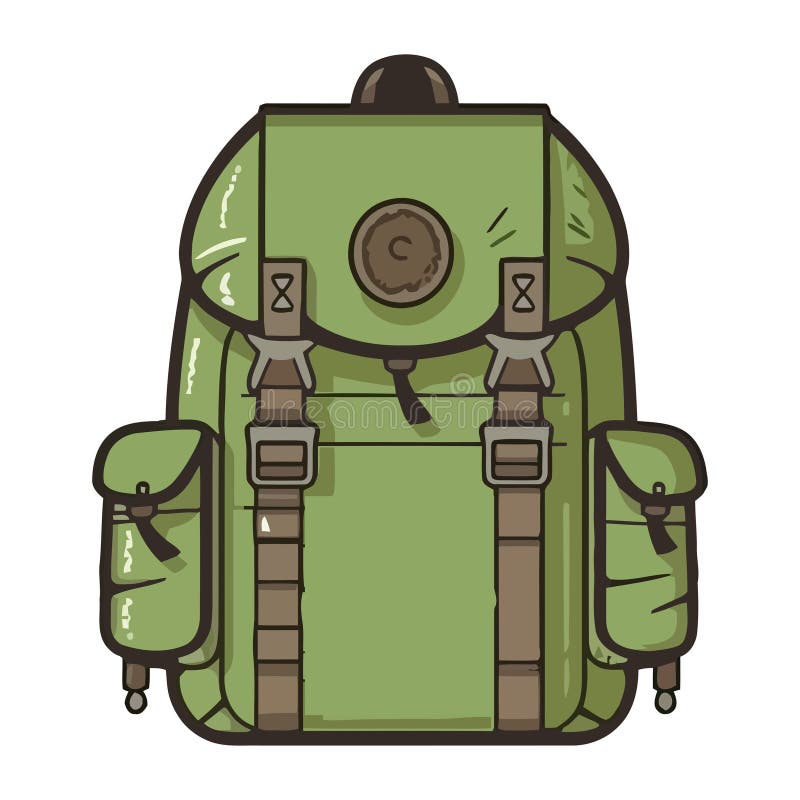 Adventure Awaits Hiking through Backpack Stock Vector - Illustration of ...