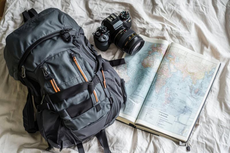 Adventure Awaits, Packing for a Journey of Exploration Stock Image ...