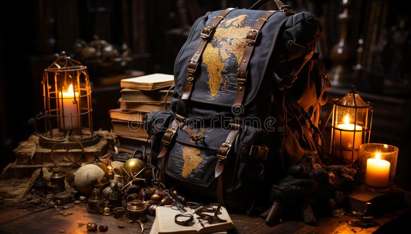 Adventure Backpack, Book of Exploration, Old Lantern Lights the Way ...