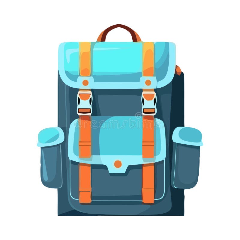Adventure Backpack Symbolizes Successful Exploration Stock Vector ...