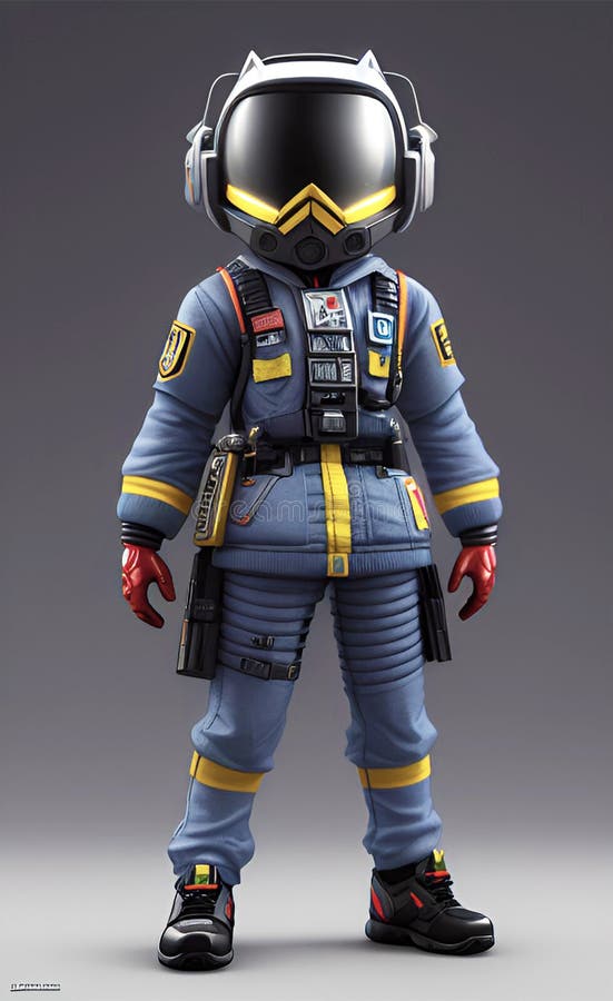 "Adventure in the Blue Space: Astronaut in Blue Spacesuit" Stock ...