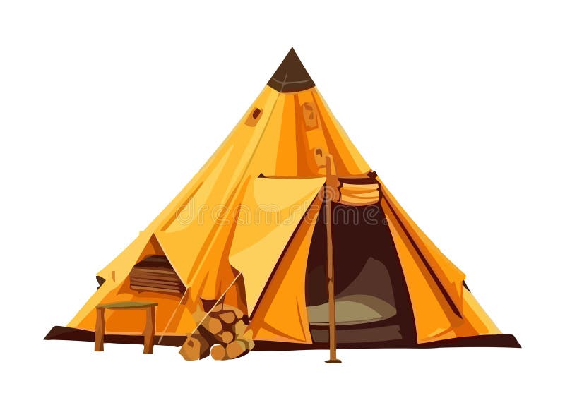 Adventure Camping Tent Equipment Stock Vector - Illustration of ...