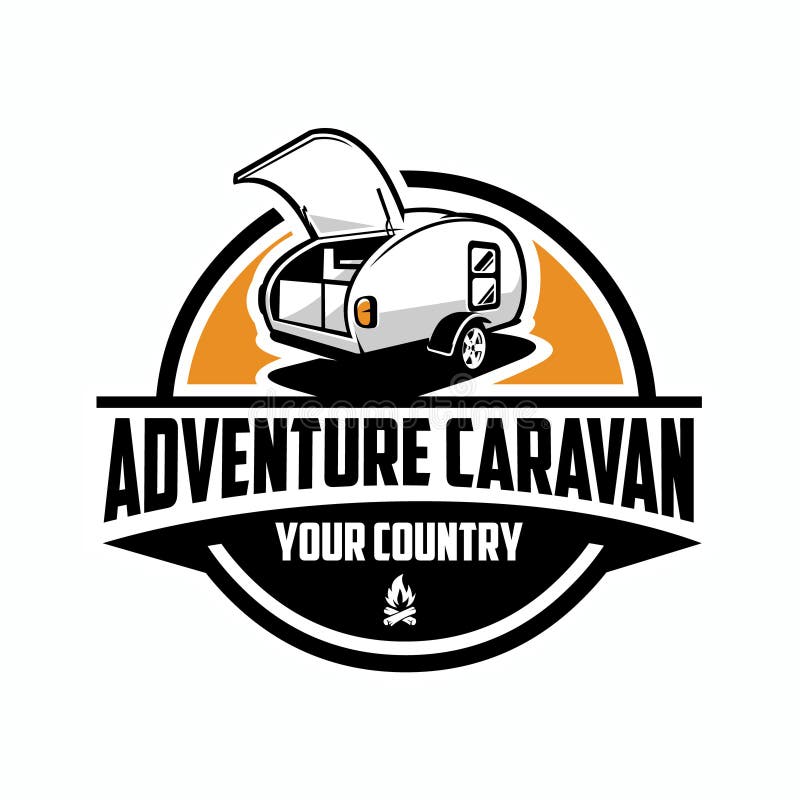 Adventure Caravan Emblem Logo Vector Template Isolated Stock Vector ... Adventure Caravan Emblem Logo Vector Template Isolated Stock Vector ...