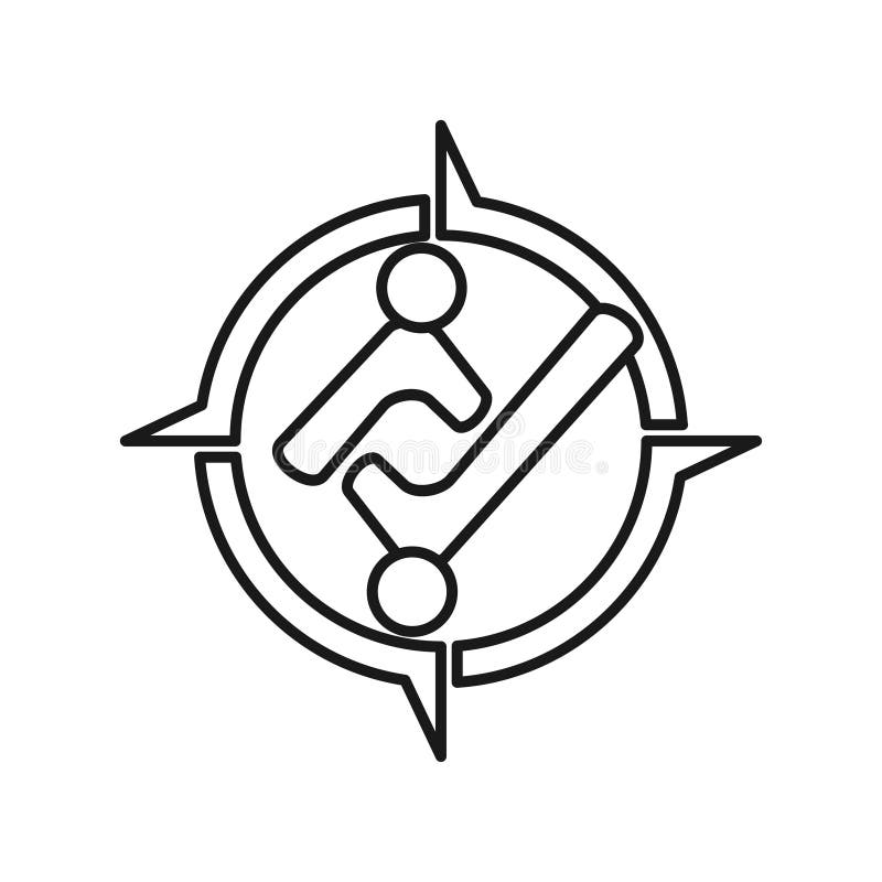 Adventure Compass Commitment Teamwork Together Outline Logo Stock ...