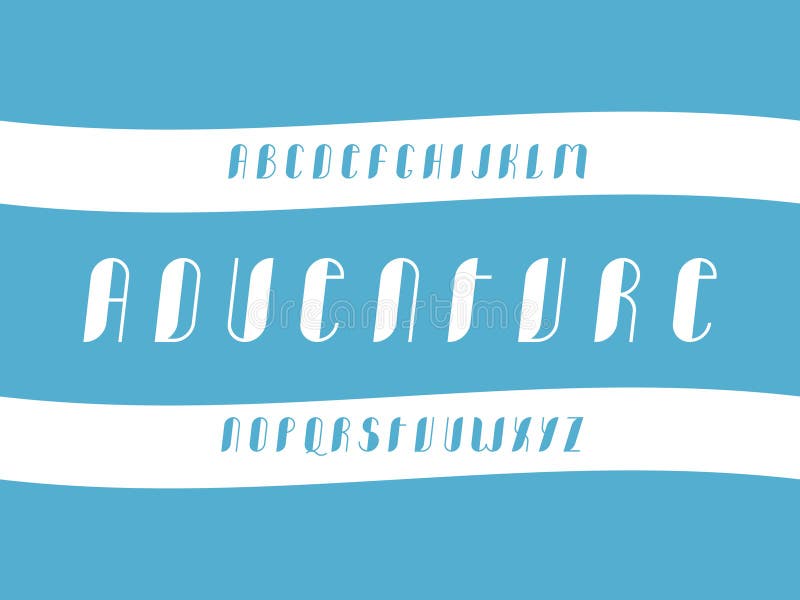 Adventure Cursive Font. Vector Stock Vector - Illustration of display ...