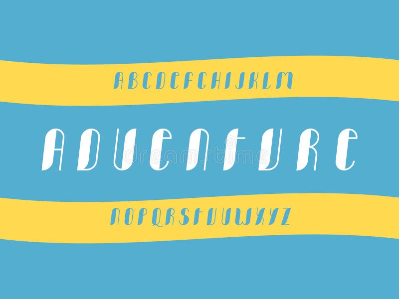 Adventure Cursive Font. Vector Alphabet Stock Vector - Illustration of ...