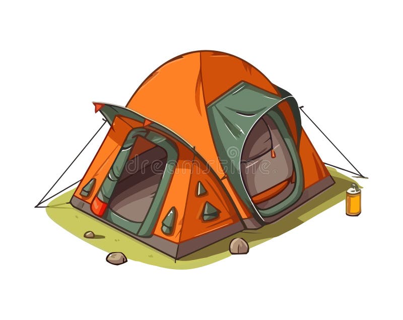 Adventure Exploring Camping Tent Stock Vector - Illustration of journey ...