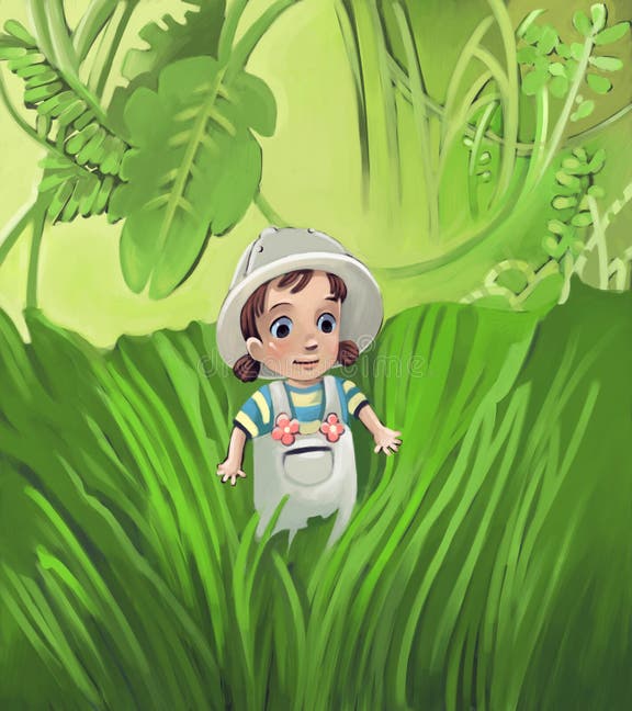 Adventure Exploring Toddler Stock Illustration - Illustration of park ...