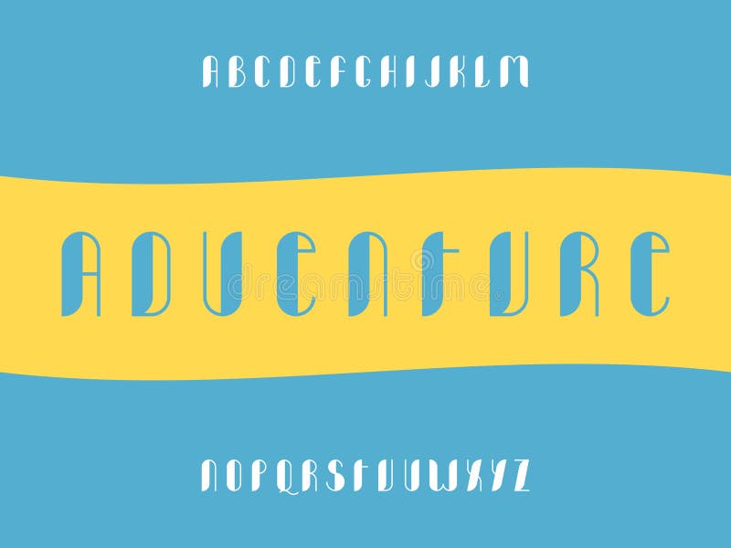 Adventure Font. Vector Alphabet Stock Vector - Illustration of stylish ...