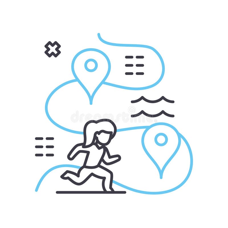 Adventure Game Line Icon, Outline Symbol, Vector Illustration, Concept ...