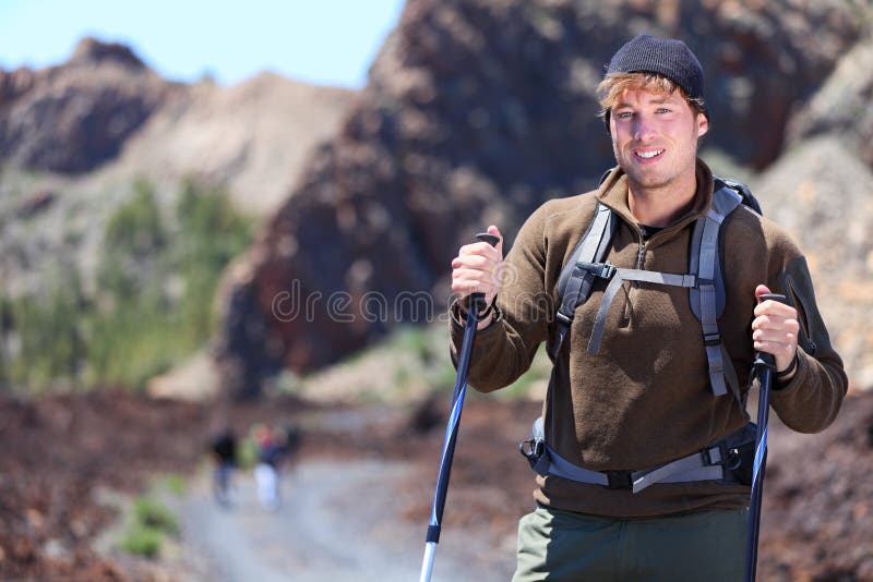 Adventure hiking man stock image. Image of islands, high - 20946997